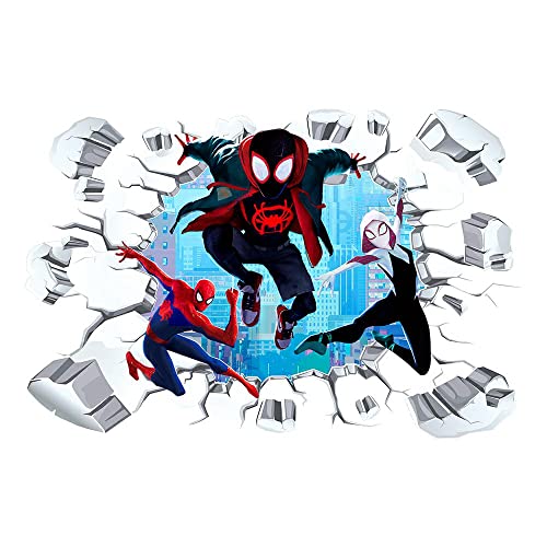CATCOQ Superhero Wall Stickers DIY Removable Cartoon Wall Decals Decoration Boys Bedroom Living Room for Kids Nursery