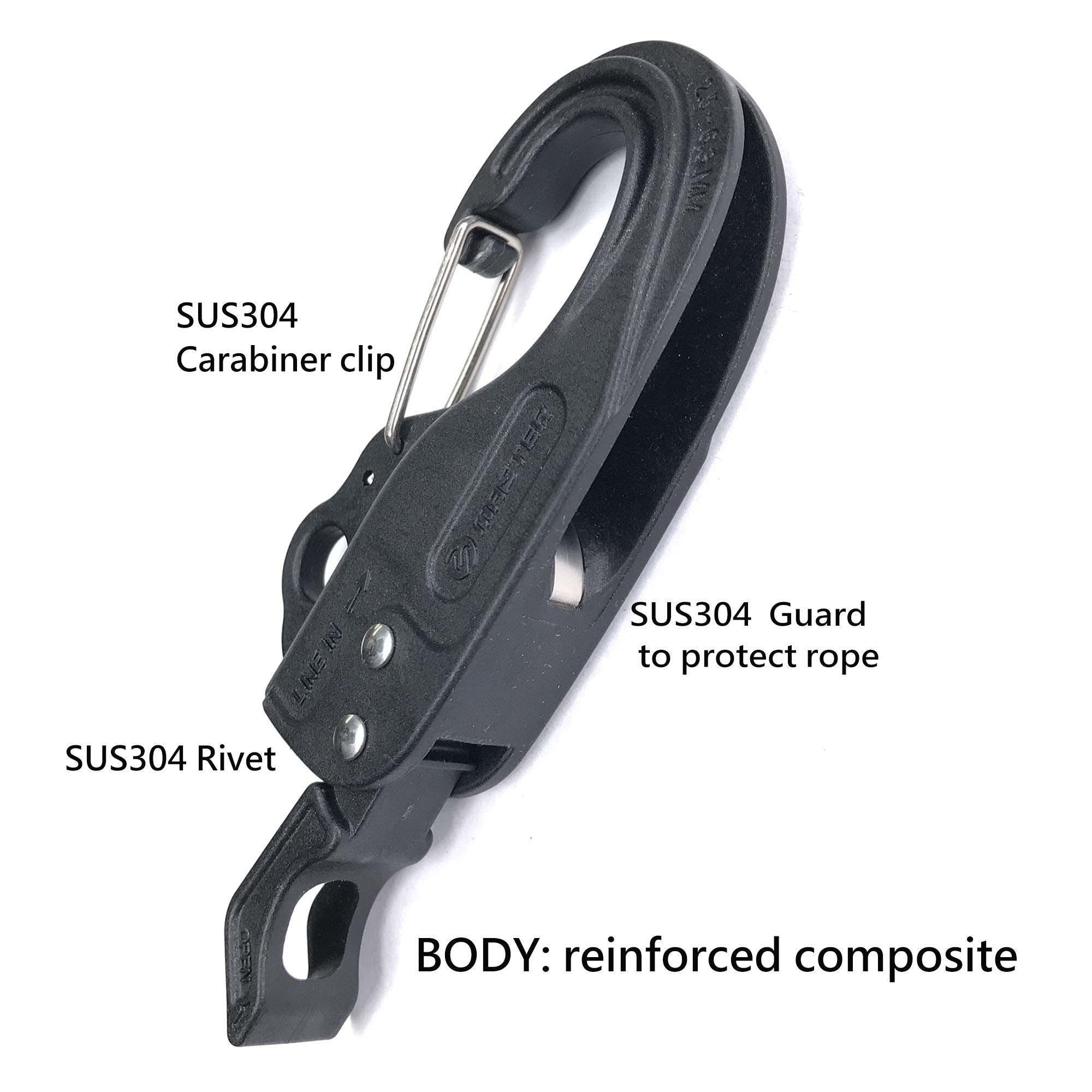 Rope Tightener, Guyline Adjuster for Tents and Tarps one Hand Control Tie Down Cam Mechanism for Camping, Hiking, Backpacking (2pcs) Essential Pocket Tools for Post-Disaster Recovery,Windproof