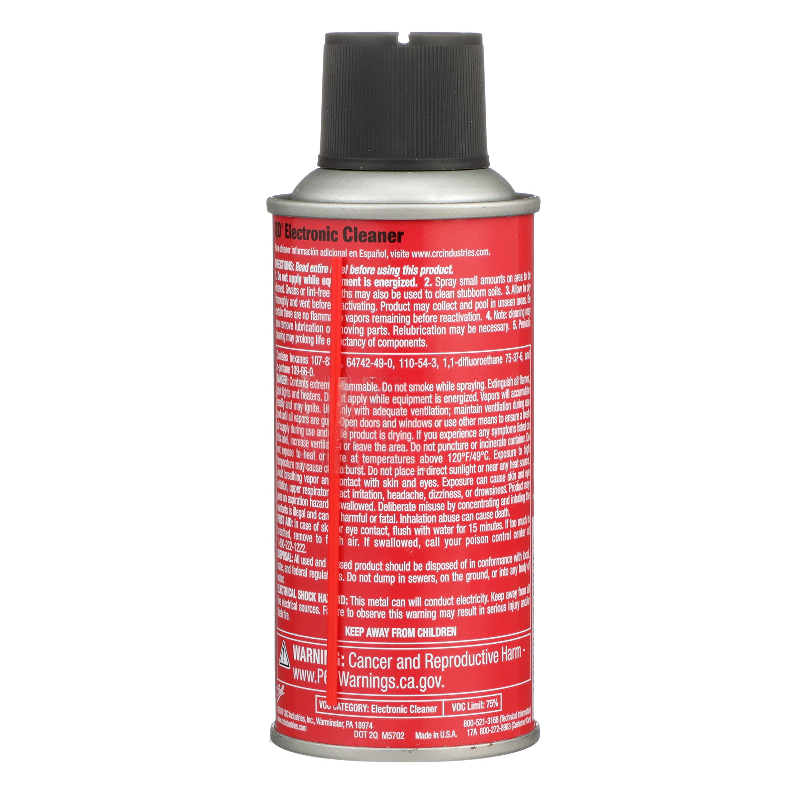 CRC QD Electronic Cleaner 05101 β 4.5 Wt. Oz., Plastic Safe Cleaner, Safe for Sensitive Electronics
