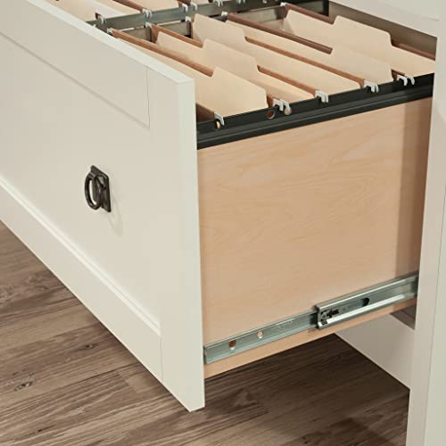 Sauder August Hill Lateral File, L: 19.53" x W: 32.28" x H: 29.25", Soft White Finish
