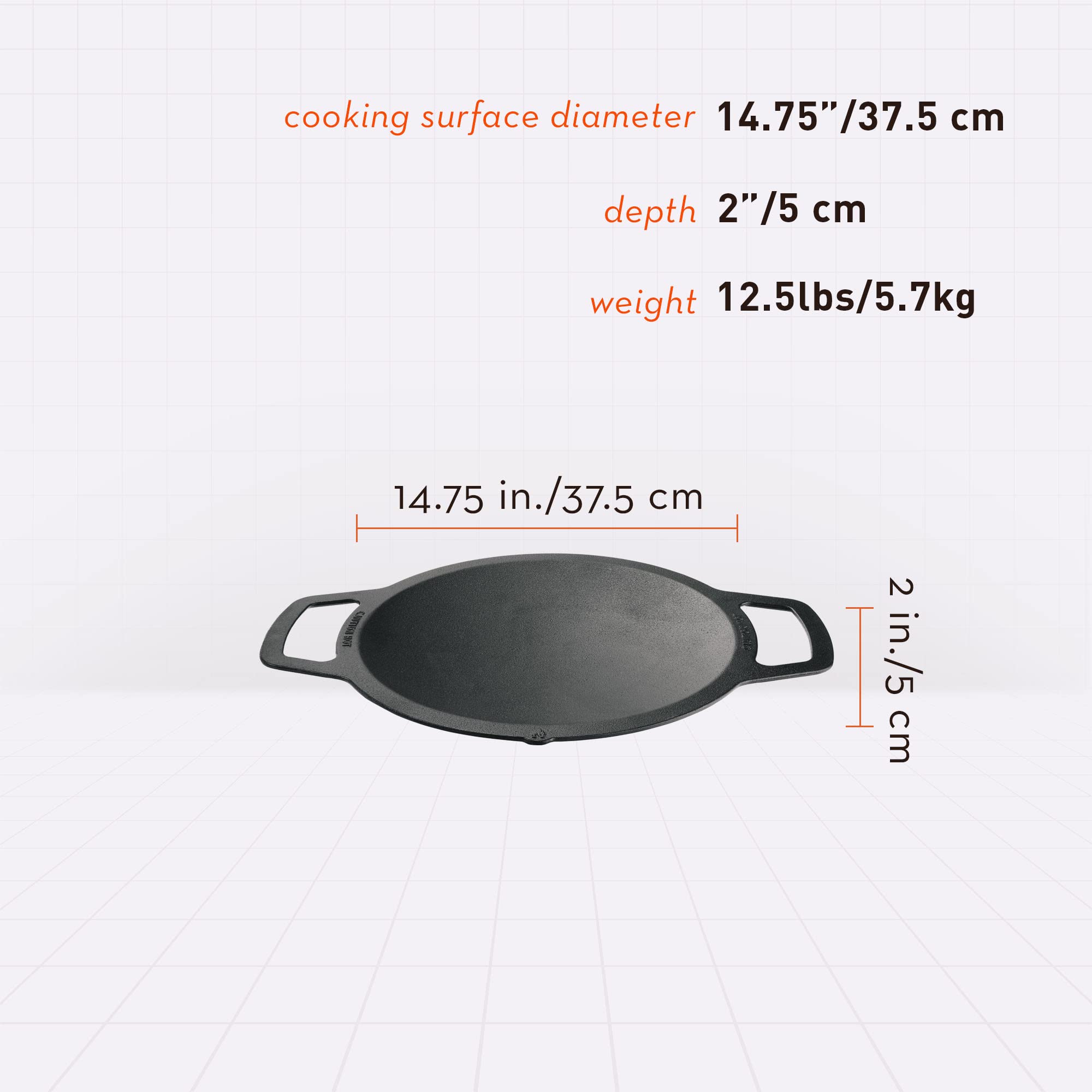 Solo Stove Ranger Cast Iron Wok Top, Stir Fry Pan, Cooktop for Ranger fire pit, Fireplace accessory, Cooking surface: 14.75", Depth: 2", Weight: 12.5 lbs