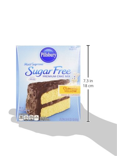 Pillsbury Moist Supreme Sugar Free Classic Yellow Cake Mix, 16 Ounce (Pack of 6)