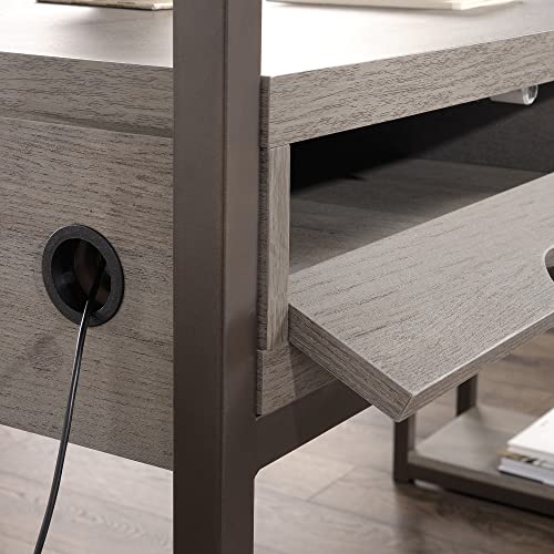 SauderĀ® Manhattan Gate 61"W L-Shape Computer Desk With Wireless Charger, Mystic Oak