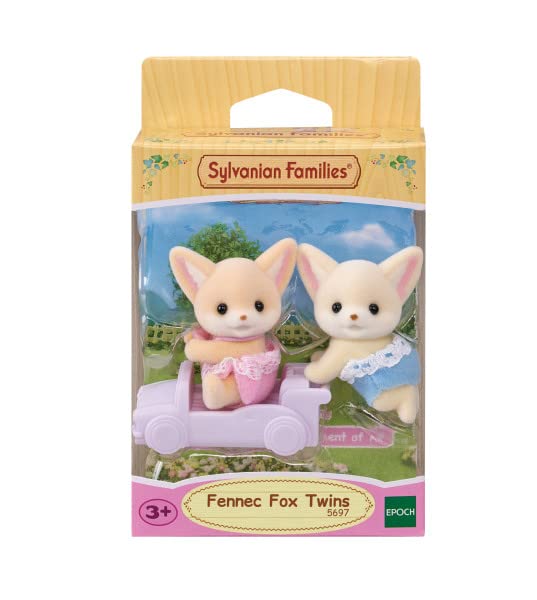 Calico Critters Fennec Fox Twins, Set of 2 Collectible Doll Figures