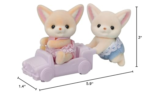 Calico Critters Fennec Fox Twins, Set of 2 Collectible Doll Figures