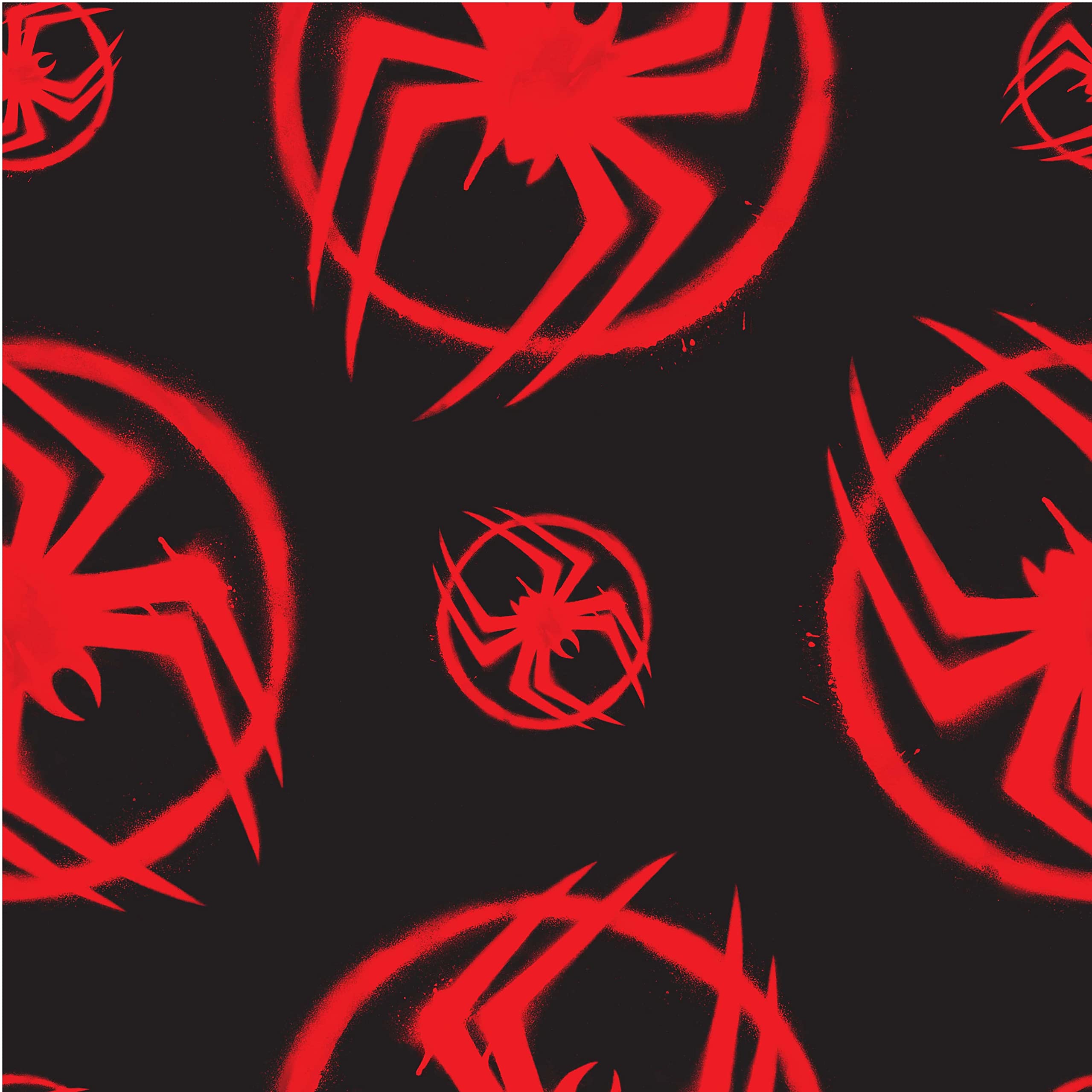 Miles Morales Spider-Man: Across The Spider-Verse Logo AOP Men's Black Sleep Pajama Pants-XL