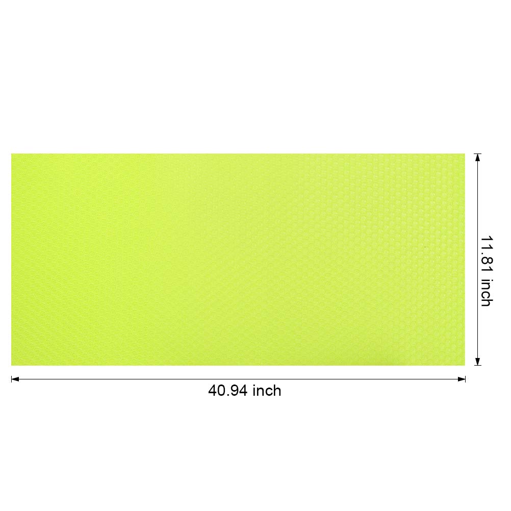 Emoly Rolls Premium Refrigerator Mats, Eva Shelf Liner for Kitchen Cabinet Non-Slip Mat Refrigerator Liners Cupboard Drawer Waterproof Pad Shoe Cabinet Dustproof Mat, 11.8 x 59 inches - Green