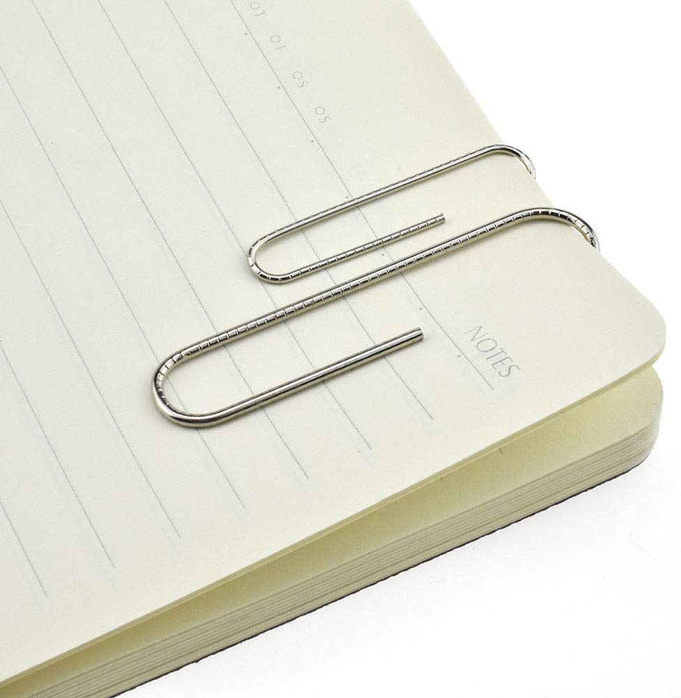 Vinaco Paper Clips Non Skid, 500PCS Medium and Jumbo Paper Clips (1.3 inch & 2.0 inch), Durable & Rustproof, Coated Paper Clip Great for Office School and Personal Use