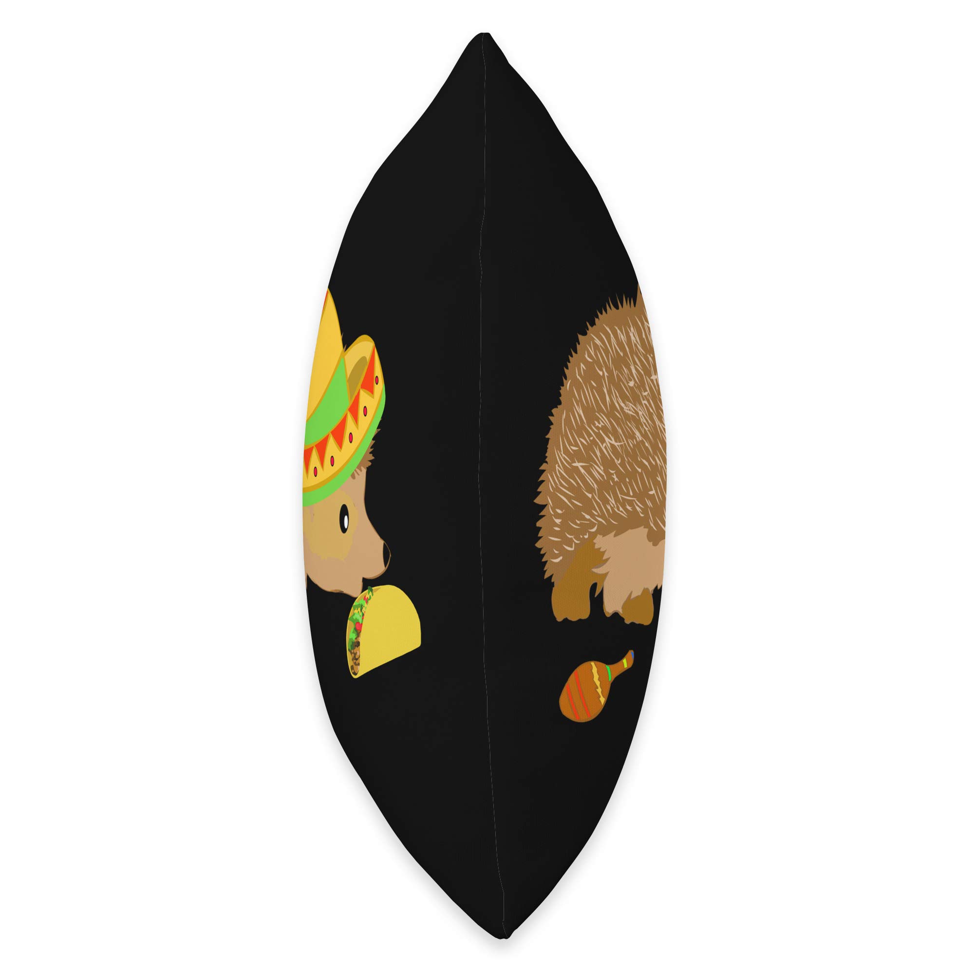 Mexican National Sombrero Day Cinco De Mayo Gifts Hedgehog Sombrero Costume Maracas Tacos Spiny Critters Throw Pillow, 18x18, Multicolor