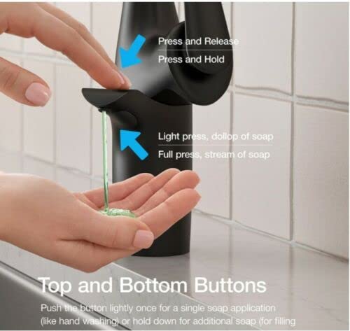 Kohler Safia 1-Handle Pull Down Sprayer Kitchen Faucet with Integrated Soap Dispenser in Matte Black