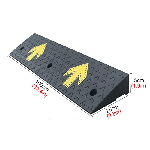 Threshold Ramp, Barrier-Free Transition Rubber Ramp for Door Threshold Wheelchairs Driveway, Indoor Outdoor Garden Steps Auxiliary Curb Ramps, 5 6 7 8 9 10 11 12 13 14 15cm Tall (Size : 5cm/1.9in)