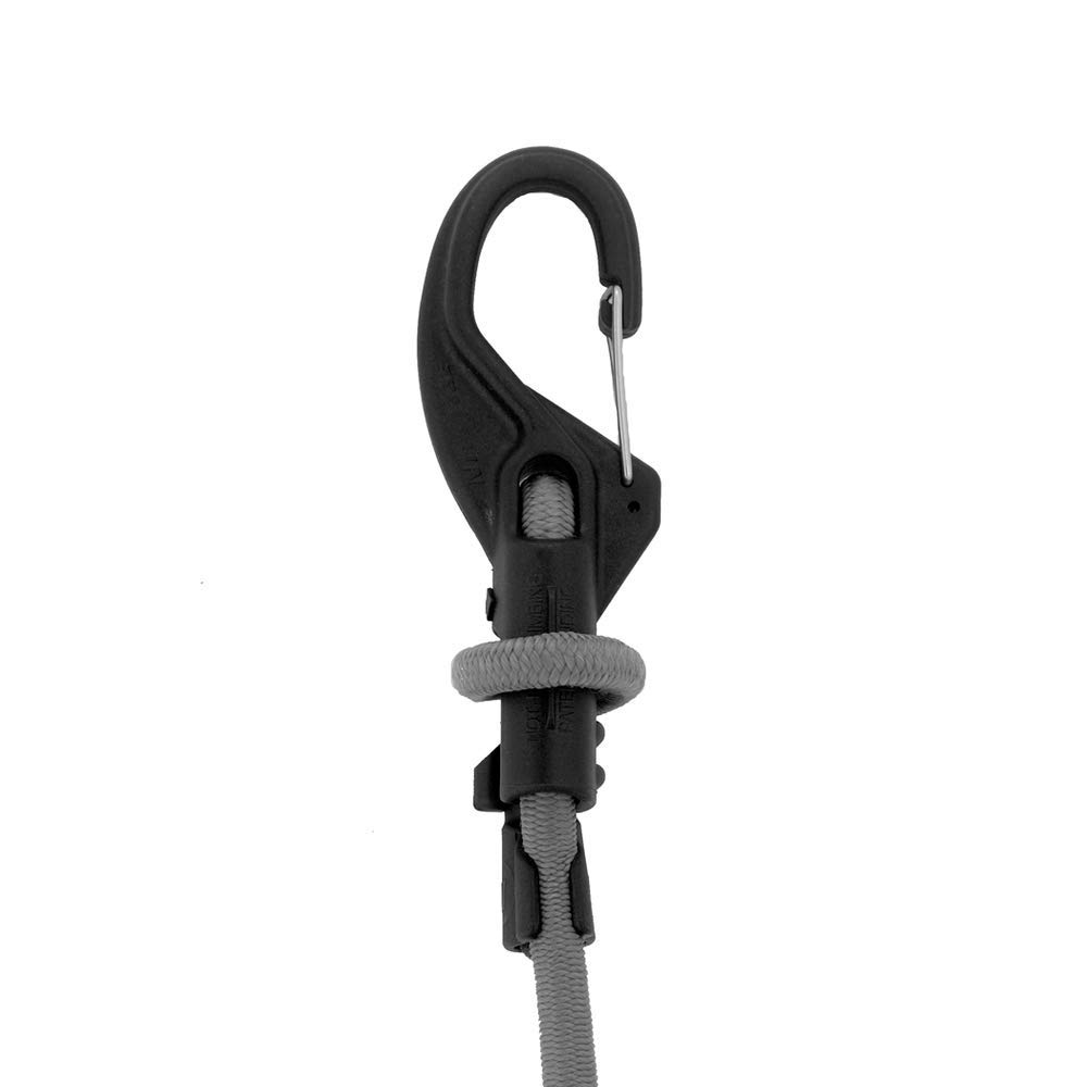 Bungee Cord, Carabiner, 10 in.L, 23/64 in.D