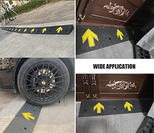 Threshold Ramp, Barrier-Free Transition Rubber Ramp for Door Threshold Wheelchairs Driveway, Indoor Outdoor Garden Steps Auxiliary Curb Ramps, 5 6 7 8 9 10 11 12 13 14 15cm Tall (Size : 5cm/1.9in)