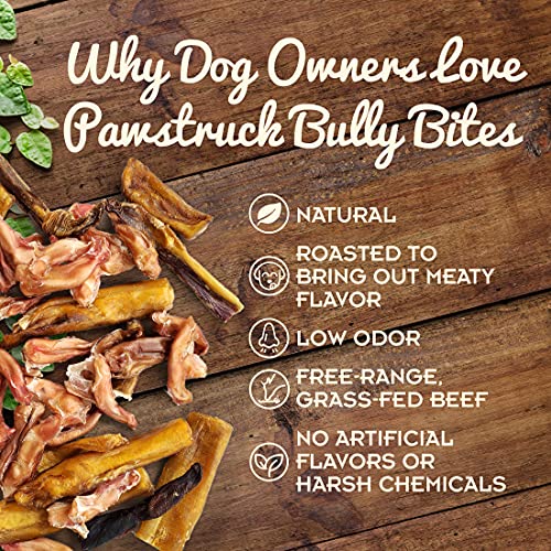 Pawstruck Natural Bully Bites, Value Pack 8 oz. Dog Chews for All Breeds, Low Fat and High Protein Dental Sticks for Dogs, Digestible Rawhide Alternative, Odorless Bully Sticks for Small Pups