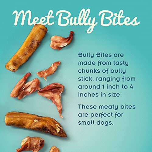 Pawstruck Natural Bully Bites, Value Pack 8 oz. Dog Chews for All Breeds, Low Fat and High Protein Dental Sticks for Dogs, Digestible Rawhide Alternative, Odorless Bully Sticks for Small Pups