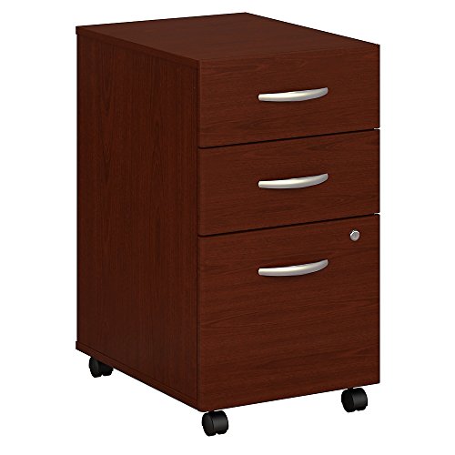 Bush Business Furniture Series C 3 Drawer Mobile File Cabinet in Mahogany