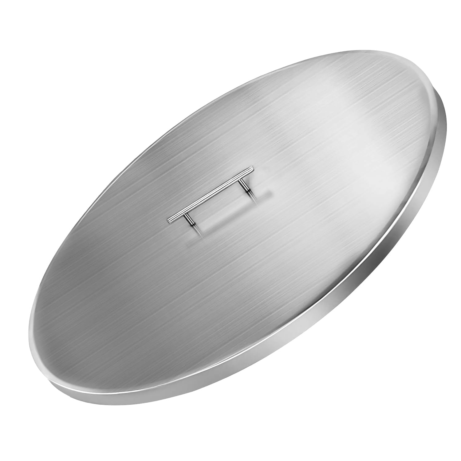 Dardoo Fire Pit Lid Stainless Steel 34'' Fire Pit Cover Round with Handle Thick Burner Cover Suitable for Round Burner Pan