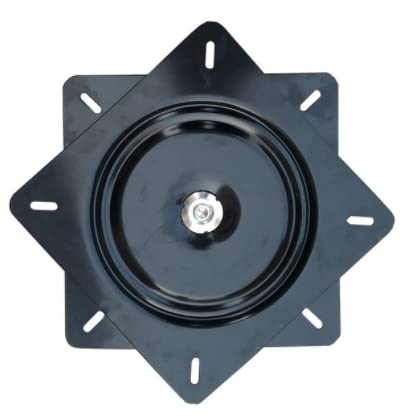 MANCHAP 4 PCS 6 Inch Bar Stool Swivel Plate Replacement, Ball Bearing Seat Swivel Base Mount Plate for Bar Stool, Swivel Chair or Recliner, Black