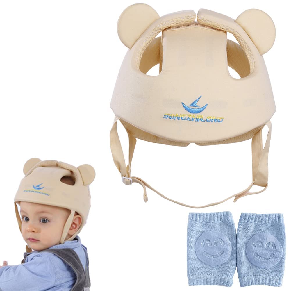 Xifamniy Baby Soft Safety Helmet Foam Head Protector Helmet for Toddler Infant Walking Suit 6-24mnths (B