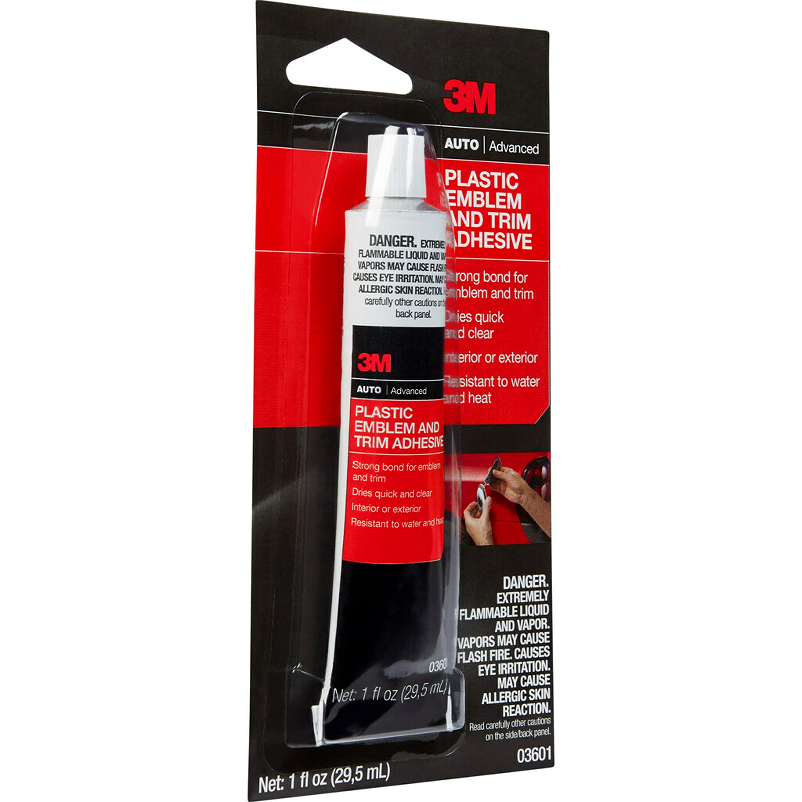 3M Plastic Emblem and Trim Adhesive, 03601, 1 fl oz