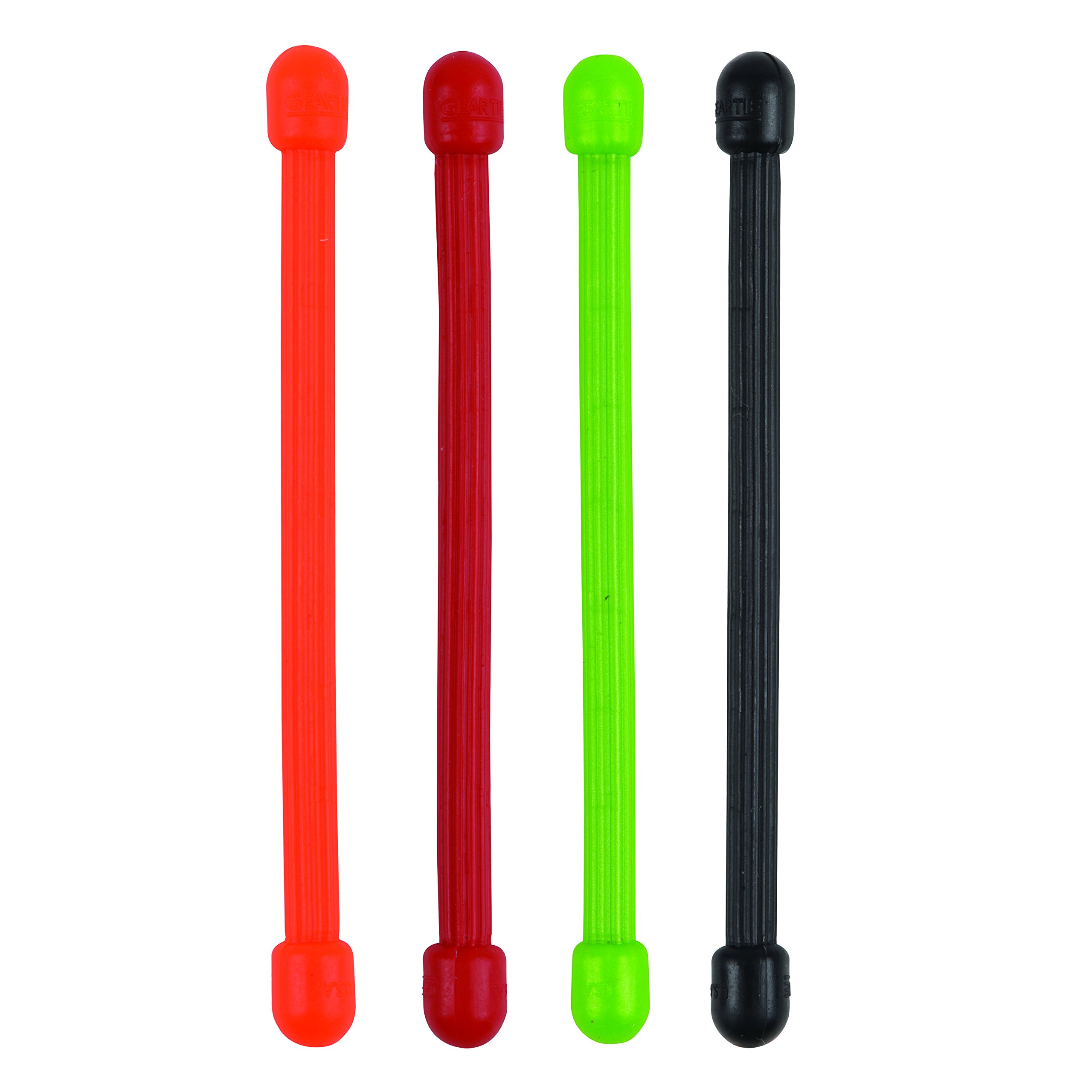Nite Ize Gear Bendable Tie, 3in - Asst. 4 Pack O,G,R,Blk GT3-4PK-A1