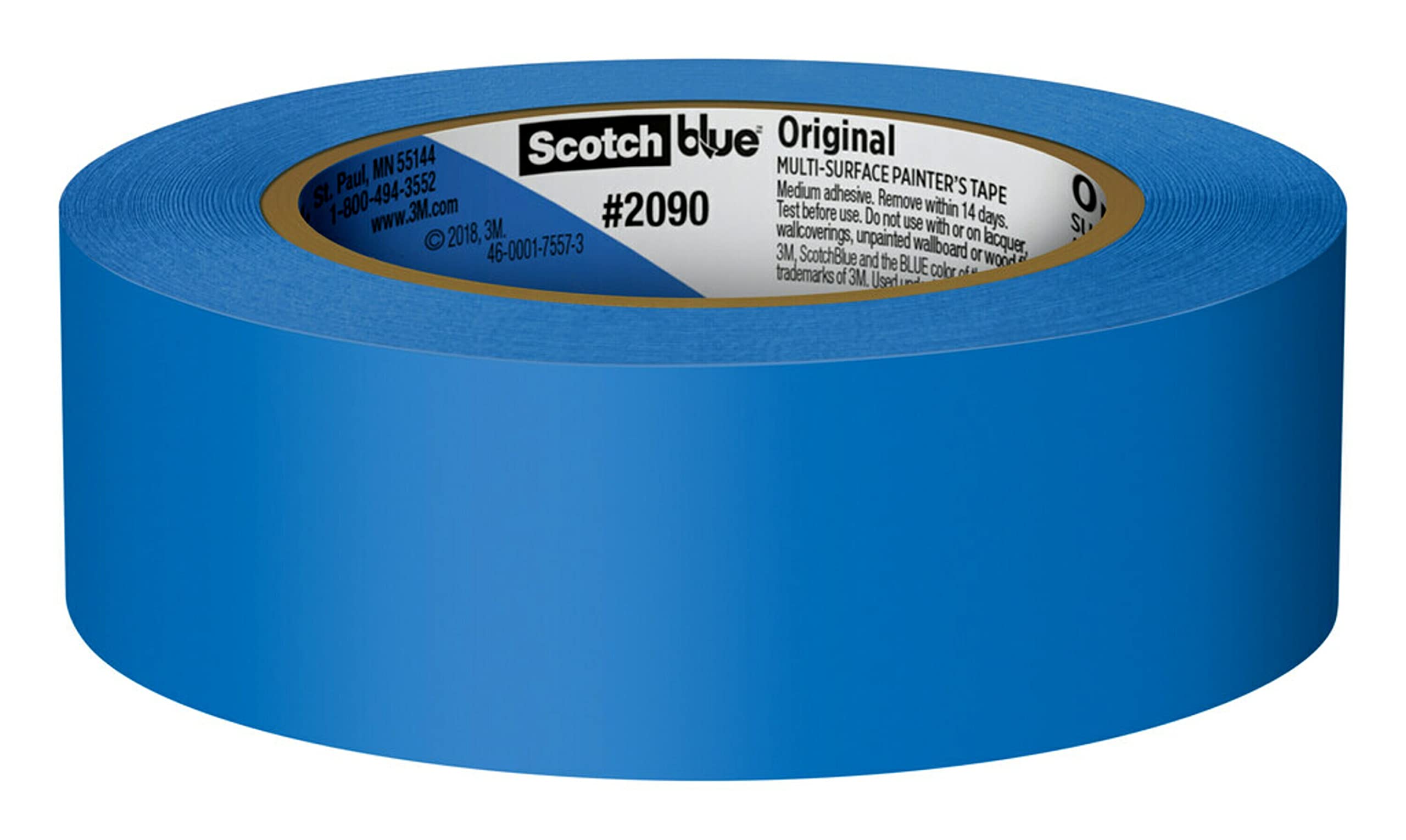 Scotch Original Multi-Surface Painter's Tape, 1.41 inches x 60 Yards (360 Yards Total), 2090, 6 Rolls, Blue, 6 Foot