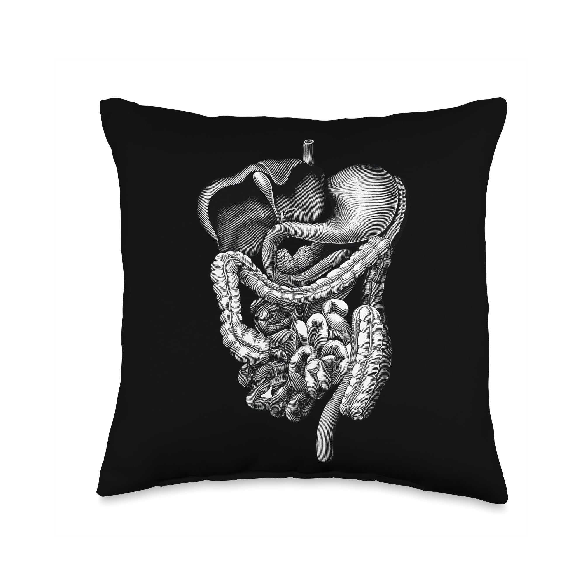 Mens Womens Kids Boys Girls Human Anatomy Gifts Human Body Internal Organs Anatomy Graphic Gift Men Women Throw Pillow, 16x16, Multicolor