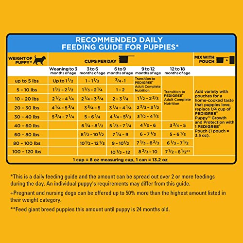 PEDIGREE Puppy Growth & Protection Dry Dog Food Chicken & Vegetable Flavor, 16.3 lb. Bag
