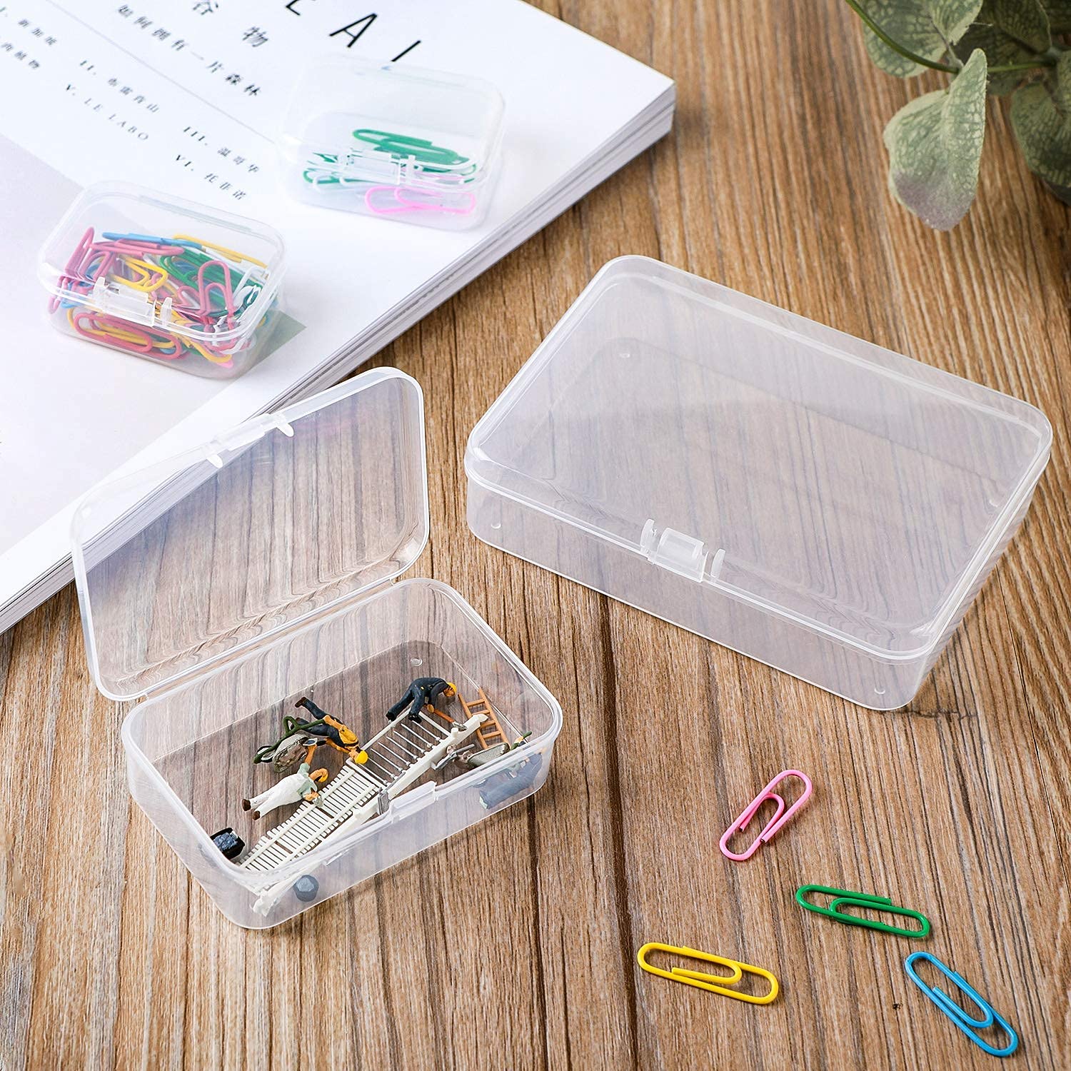 LJY Rectangular & Square Plastic Boxes Mixed Sizes