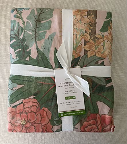 Pottery Barn Mariella Reversible Tencel Duvet Cover King/Cali King, Blush, King/California King