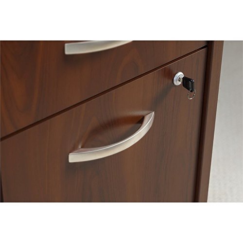 Bush Business Furniture Series C 60W x 24D Office Desk with Mobile File Cabinet in Hansen Cherry