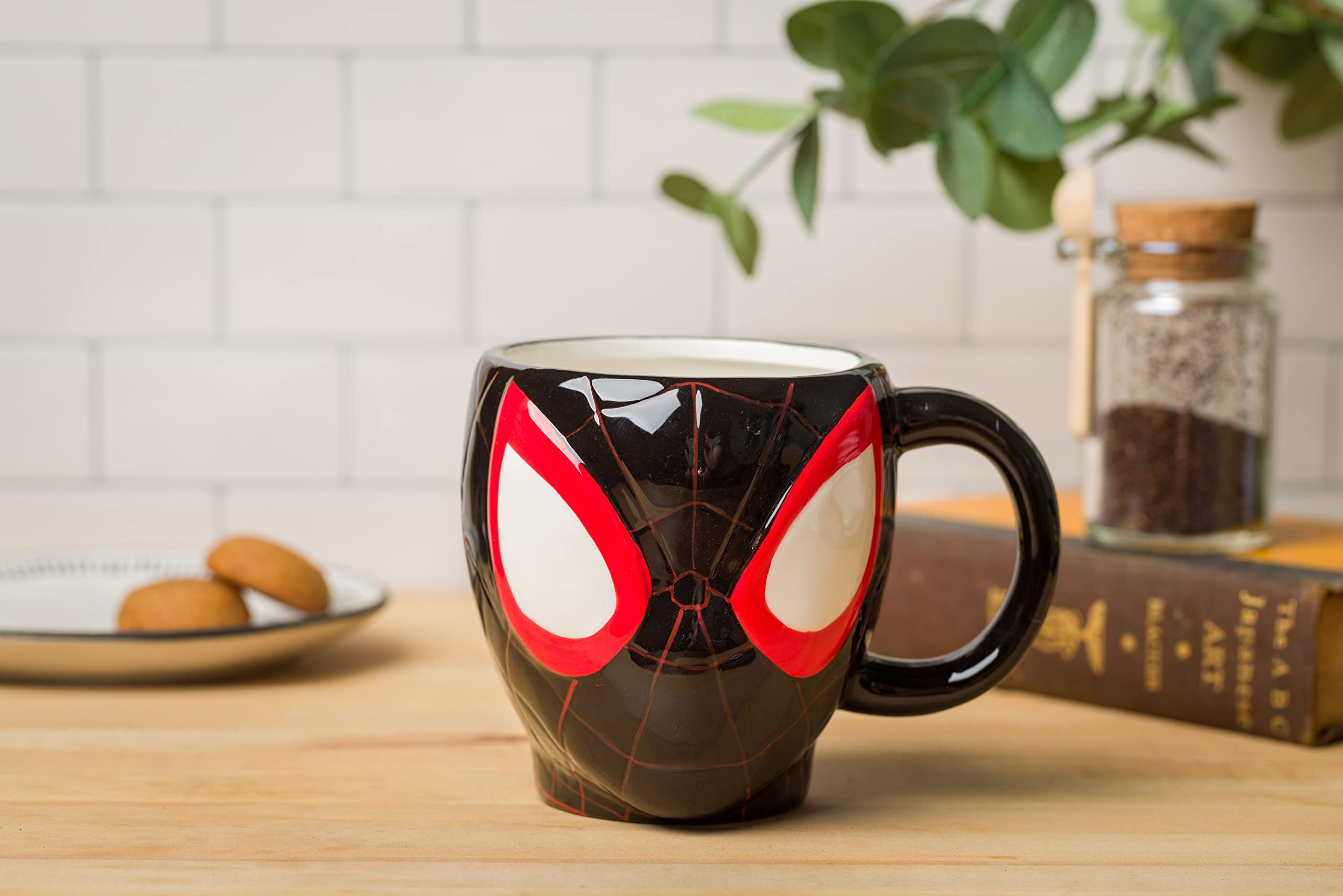 Silver Buffalo Spider-Man Miles Turn 3D Sculpted Ceramic Coffee Mug, 20 Ounces
