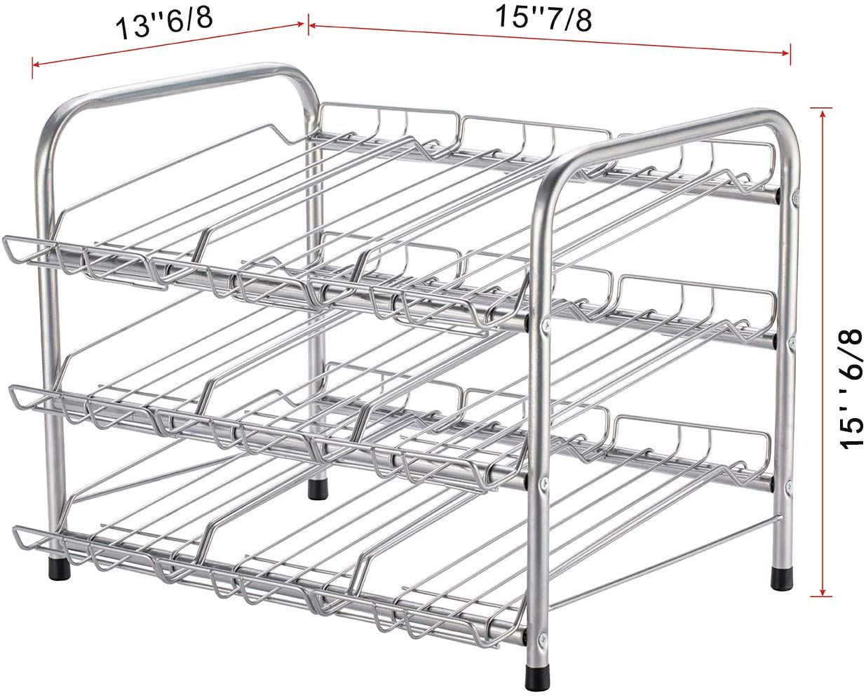 Rice rat Can Organizer for Pantry, Can Rack Can Storage Dispenser for Canned Food (3 tiers)