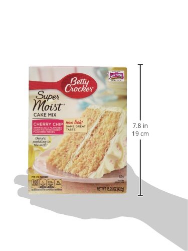 Betty Crocker Super Moist Cake Mix-Cherry Chip-15.25 Oz,2 Pack