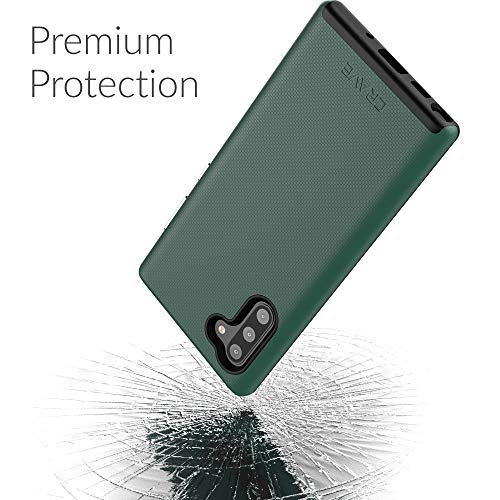 Crave Note 10 Case, Dual Guard Protection Series Case for Samsung Galaxy Note 10 - Forest Green