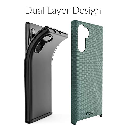 Crave Note 10 Case, Dual Guard Protection Series Case for Samsung Galaxy Note 10 - Forest Green
