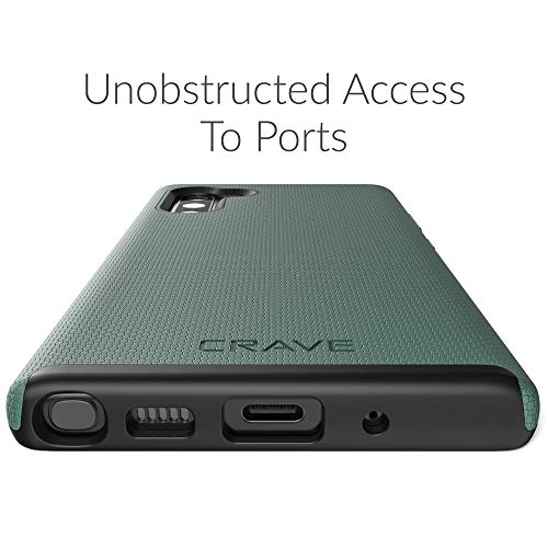 Crave Note 10 Case, Dual Guard Protection Series Case for Samsung Galaxy Note 10 - Forest Green