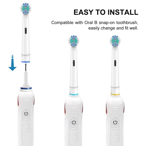 Toothbrush Heads for Oral B, 8 Pack Professional Electric Toothbrush Replacement Heads Medium Soft Dupont Bristles Replacement Toothbrush Heads Precision Clean Brush Heads Refills