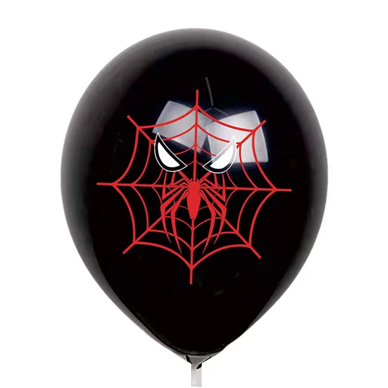 ERWYN23Pcs Miles Morales Spiderman Backdrop Happy Birthday Party Supplies Decoration Banner Photography Background Photo Studio Props Spiderman Balloons