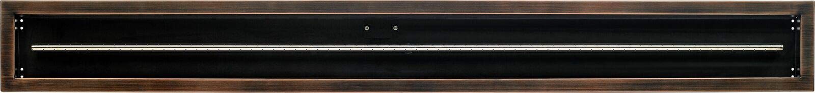 72"x 6" Linear Channel Oil Rubbed Bronze Drop-in Pan with Spark Ignition Kit - Natural Gas