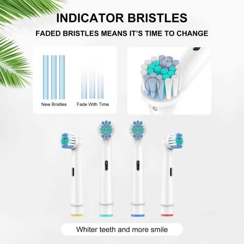 Toothbrush Heads for Oral B, 8 Pack Professional Electric Toothbrush Replacement Heads Medium Soft Dupont Bristles Replacement Toothbrush Heads Precision Clean Brush Heads Refills