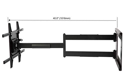 Wall Mount World - Universal Wall Mount Bracket with 40 Inch Extension 90 Degree Swivel Left and Right fits LG 55" 50" 49" 43" TVs