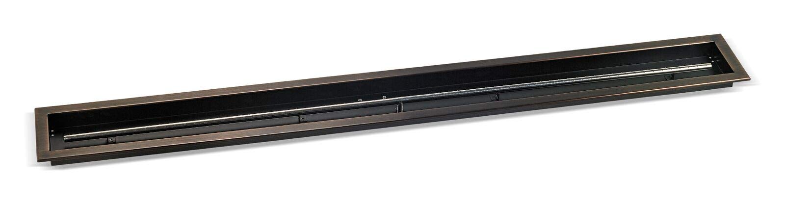 72"x 6" Linear Channel Oil Rubbed Bronze Drop-in Pan with Spark Ignition Kit - Natural Gas