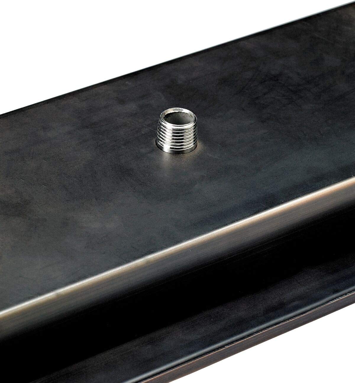 72"x 6" Linear Channel Oil Rubbed Bronze Drop-in Pan with Spark Ignition Kit - Natural Gas