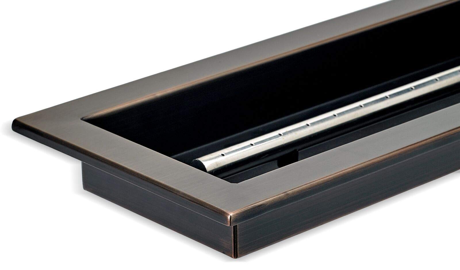 72"x 6" Linear Channel Oil Rubbed Bronze Drop-in Pan with Spark Ignition Kit - Natural Gas