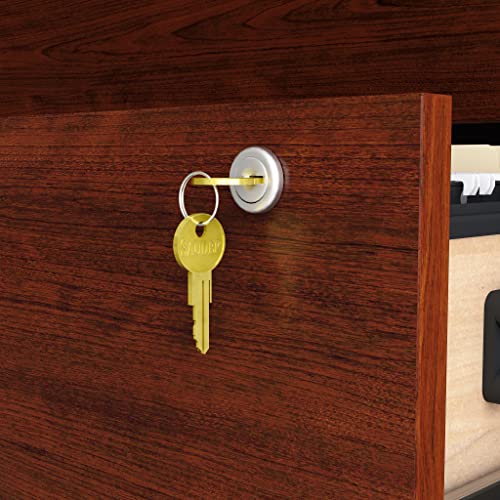 OfficeWorks by Sauder Affirm 72 X 24 Shell & LAT Ste, L: 71.10" x W: 23.47" x H: 29.29", Classic Cherry Finish