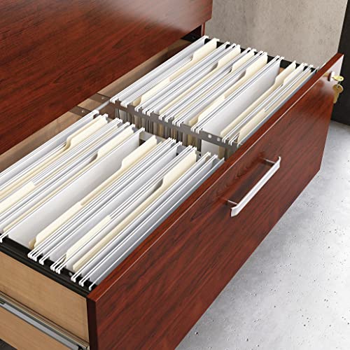 OfficeWorks by Sauder Affirm 72 X 24 Shell & LAT Ste, L: 71.10" x W: 23.47" x H: 29.29", Classic Cherry Finish