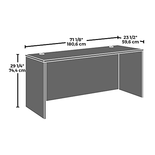 OfficeWorks by Sauder Affirm 72 X 24 Shell & LAT Ste, L: 71.10" x W: 23.47" x H: 29.29", Classic Cherry Finish