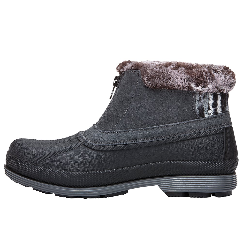 Propét Women's Lumi Ankle Zip Snow Boot, Grey, 9 W US