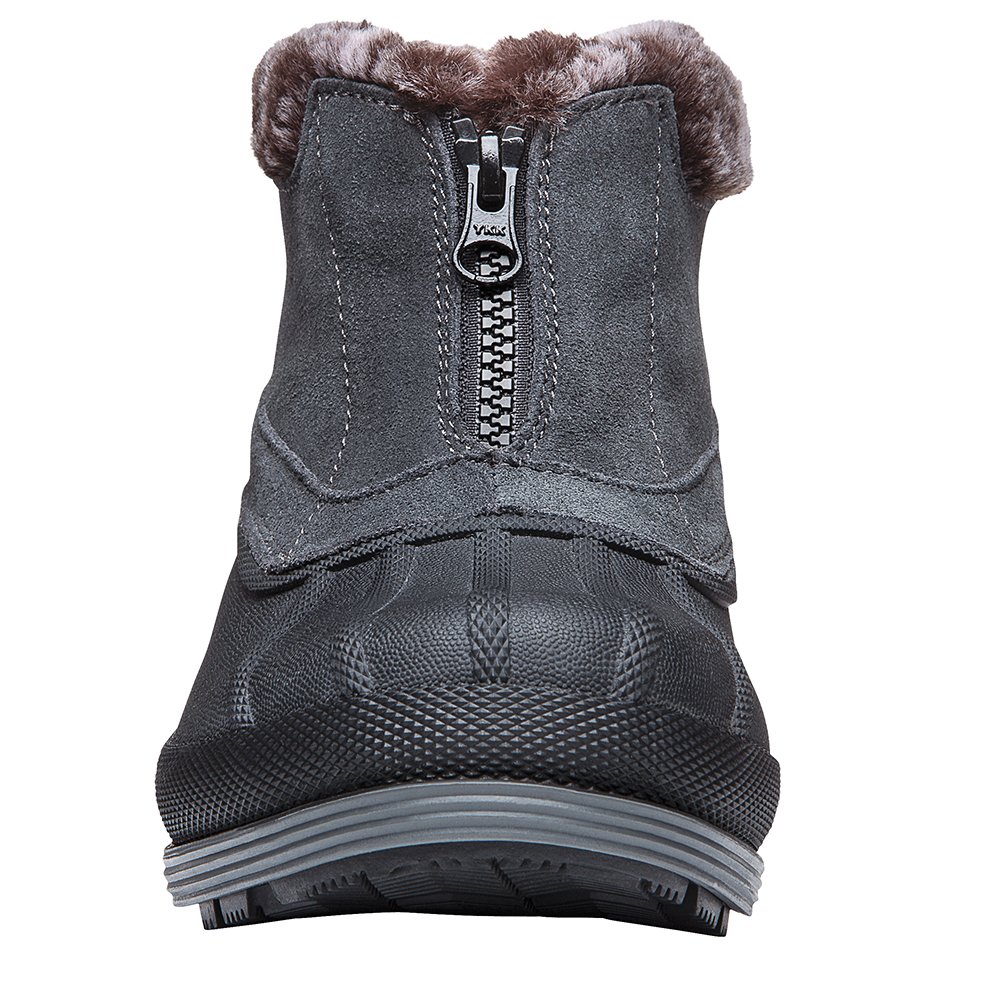 Propét Women's Lumi Ankle Zip Snow Boot, Grey, 9 W US